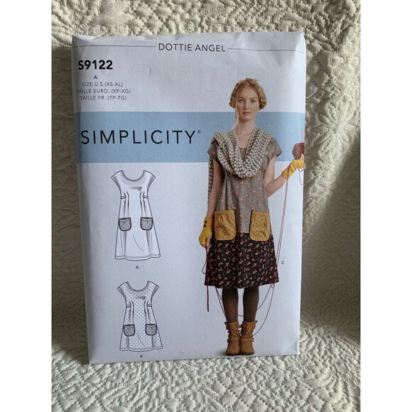 Simplicity | Other | Simplicity Dottie Angel Slip Wrap Dress Misses ...
